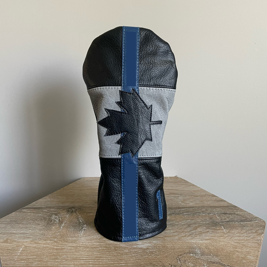HEADCOVER - THIN BLUE LINE - Genuine Leather Golf Headcover – KNG Golf